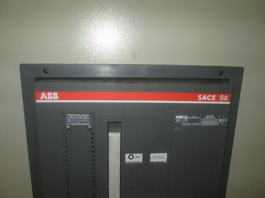 2000 Amps, ABB, S8D, SACE S8,3P, 600 Volts, manually operated, part ...
