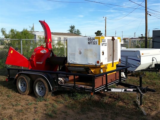 Wallenstein #BX92S-Red, used modified chipper, chipping unit has ...