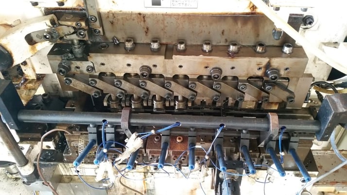 15 Ton, Asahi Seiki #TP15, transfer press, 9 station, 2" stroke,.875 ...