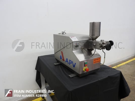 APV #LAB1000, 2-stage, homogenizer, 6 GPH, 12000 psi, digital pressure ...