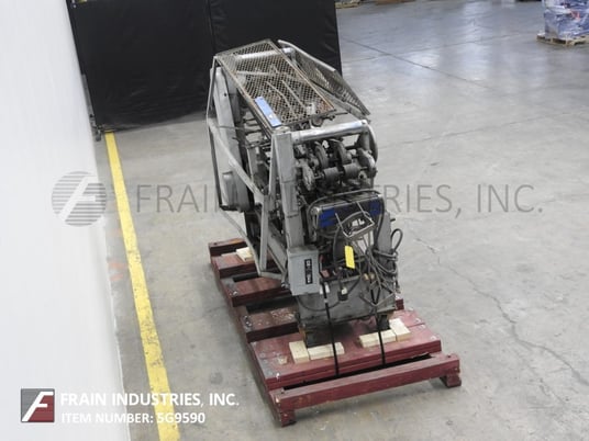 New Way #E5, automatic, roll through, hot glue, wrap labeler, 30-300 ...