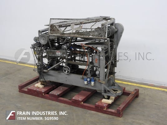 New Way #E5, automatic, roll through, hot glue, wrap labeler, 30-300 ...