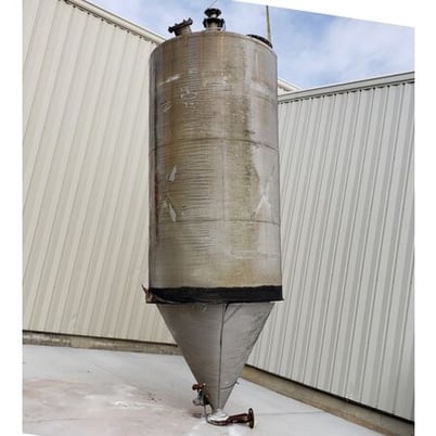 Brismet #T-6061-T6-ALUM, aluminum silo, 350 cu.ft., storage bin cone ...