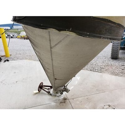 Brismet #T-6061-T6-ALUM, aluminum silo, 350 cu.ft., storage bin cone ...