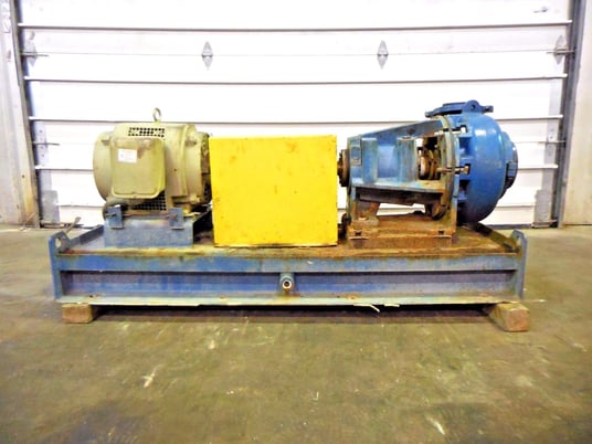 Metso #MM150-LHC-D, slurry pump with 15 HP motor & frame, 6" inlet, 4 ...