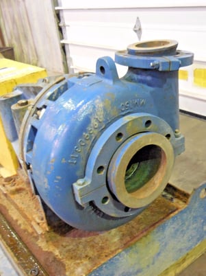 Metso #MM150-LHC-D, slurry pump with 15 HP motor & frame, 6" inlet, 4 ...