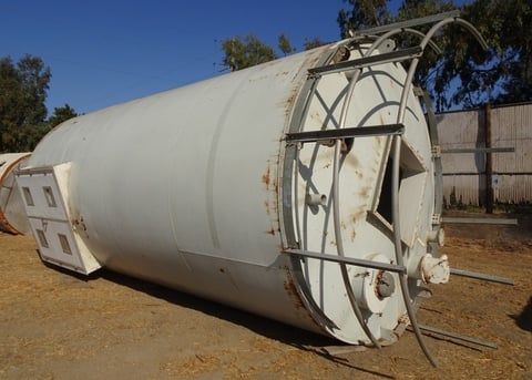 Mild Steel Silo, 1750 cu.ft., 12' x 15', cone bottom, dust collector ...