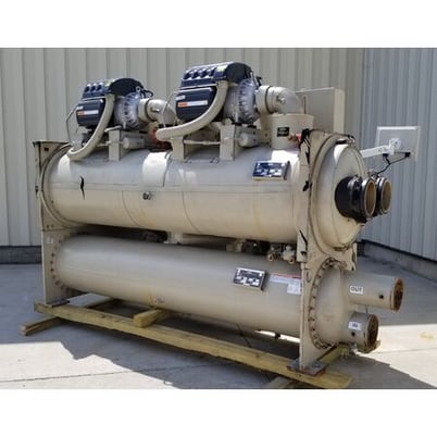 250 Ton, Daikin-McQuay #WMC250DSC-ER10, centrifugal magnetic brg water ...