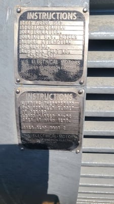 350 HP 1800 RPM U.S. Motors, Frame 449TS, TEFC BB, 460 Volts for Sale ...