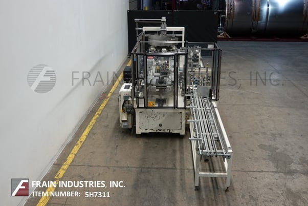 Adco, automatic, continuous motion, vertical, hot melt glue cartoner ...