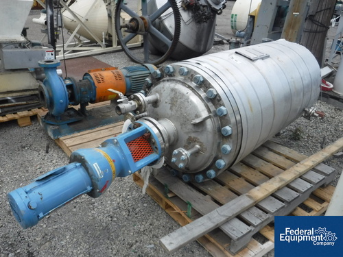 200 gallon Four Corp, Reactor, Stainless Steel, 100 psi, jacketed for ...