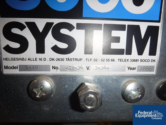 SOCO Systems #T-10, Box taper, upper and lower taping heads, 380 volts ...