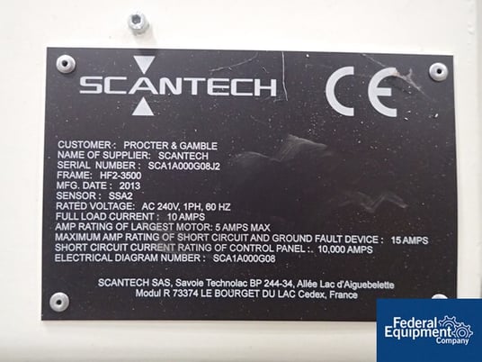 ScanTech #F2-3500, X-Ray Sheet Thickness Scanner, 168" wide x 26" high ...