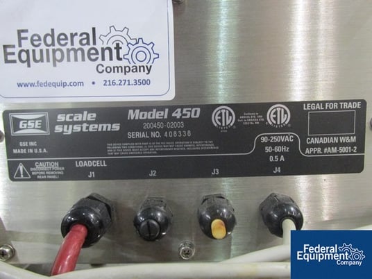 GSE #450 Roughdeck BPS Floor Scale, 42" x 30" platform w/built-in ramps ...