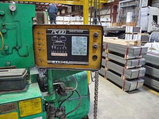 .375" x 10' Wysong #1038, mechanical shear, 15 HP, 50 SPM, PC100 CNC ...