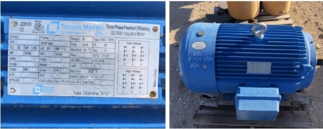 200 HP 1780 RPM Torquemaster, Frame 447T, TEFC, 1.15SF, 6-slide, 230/ ...