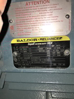 55 GPM, CPC #H2R, type BB2, size S3x4x15, 200 HP Baldor motor 447TS (2 ...