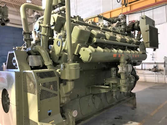 1324 HP @ 1200 RPM, Waukesha #7042GL, Natural Gas exchange engine, s/n ...