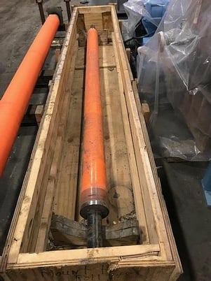 Mt Hope bowed roll, 6" dia. x 113" covered face for Sale | Surplus Record