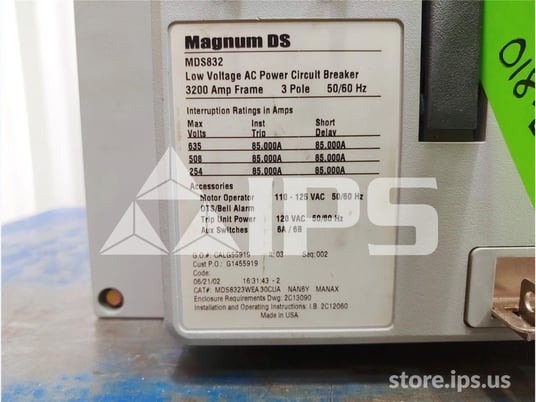 3200 Amps Ch Mds8323wea30cmanan6ymanax Eo/do (mds832) 120 Volts AC ...