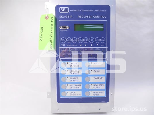 Schweitzer, 0351r21282x15x1xx, sel-351r protection relay surplus015-004 ...