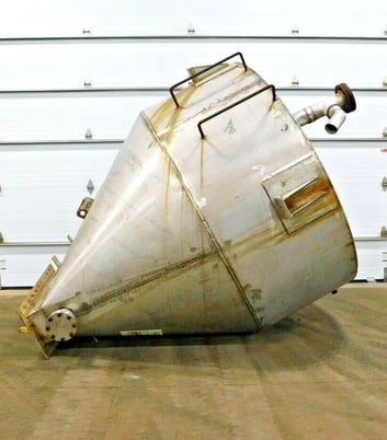 Stainless Steel hopper/ screw conveyor, 87" dia., 36" straight wall, 60 ...