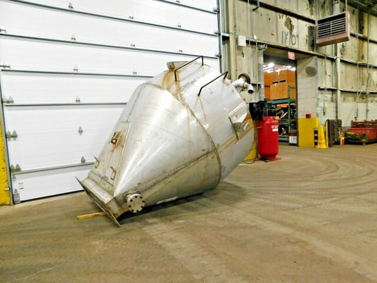 Stainless Steel hopper/ screw conveyor, 87" dia., 36" straight wall, 60 ...