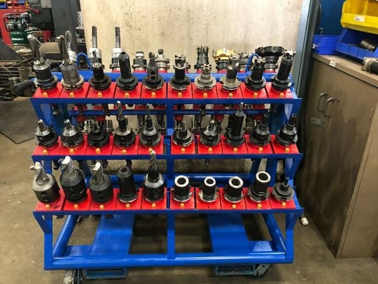 Sandvik Heavy Duty CNC CAT50 Tool Cart Holds 60 for Sale | Surplus Record