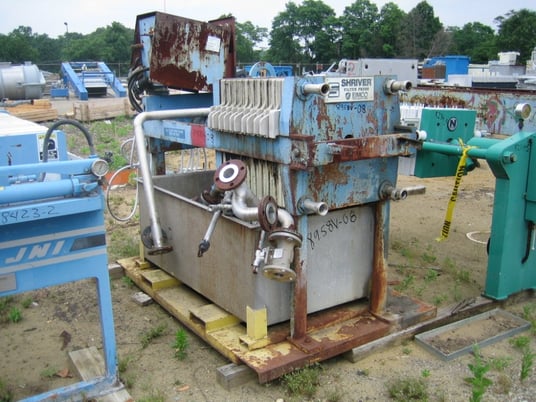 24" x 24" Eimco Shriver, size M630FB, polypropylene filter press, 10 ...