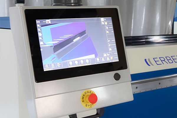 156" Erbend #MFA4225, CNC folder, 13 gauge, 1500mm back gauge, 3D touchscreen Control, servo ...