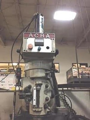 Acra, CNC Mill, 12" x60" table, Anilam 1100 CNC, 40 Taper, Air Power ...