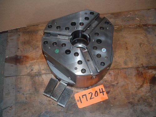 14" Gamet #350MX-3-A8, 3-jaw power chuck, tongue groove jaws, 3-5/8 ...