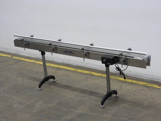 4-1/2" wide x 10' long, Accutek #26-ST45-SAO, table top conveyor, vari ...