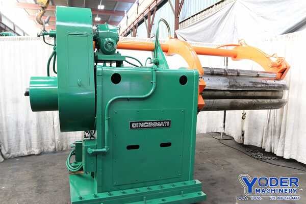 60" x 7" Cincinnati slitting line, 30000 lb., Control panel, pinch roll ...
