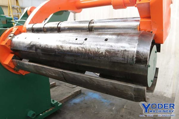 60" x 7" Cincinnati slitting line, 30000 lb., Control panel, pinch roll ...