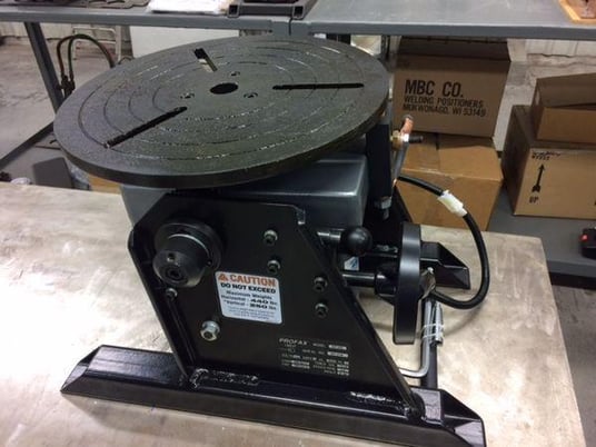 250 lb. Profax #WP-250, benchtop welding positioner, 13-3/4" table ...