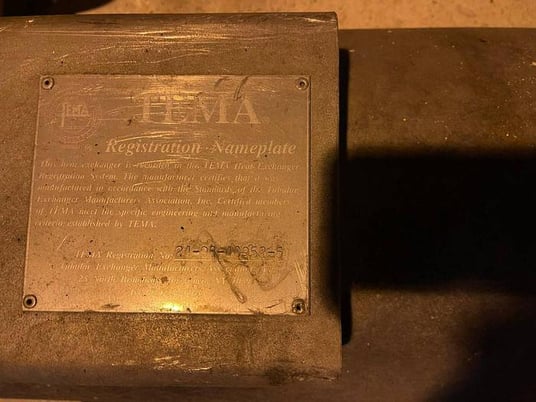 150 psig, Tema, Stainless Steel tube type heat exchanger, 12" dia. x ...