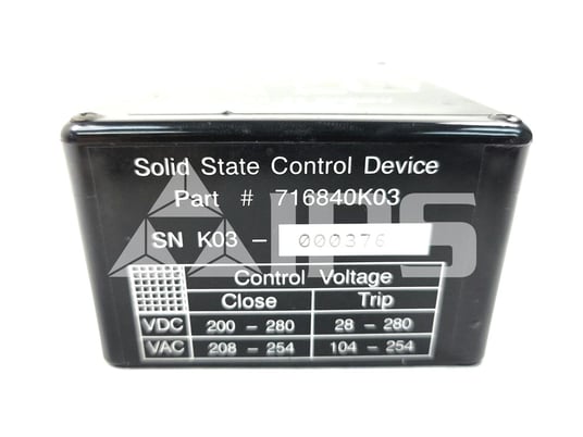ABB 240vac/dc Solid State Control Device For Advac Model 2 for Sale ...