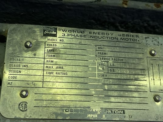 200 HP 3600 RPM Toshiba, Frame 447TSS, TEFC BB, 460 Volts for Sale ...