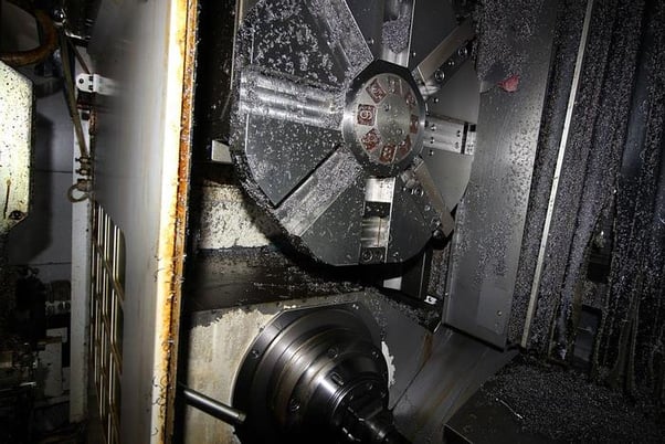 Fuji #ANS-3400, single spindle twin turret CNC lathe, Fanuc 0iT-TD ...