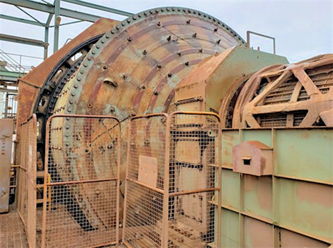 20' x 10' ANI/FLSmidth, SAG Mill with 2,500 HP motor, Enclosed gear ...