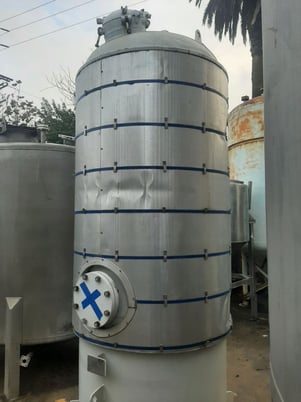 525 gallon 15 psi, 44" x 78", Ward, Carson steel desulfurizer tank ...
