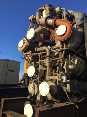 3130 HP @ 1000 RPM, Waukesha #12V-AT27GL, Used Engine Core S/N C ...