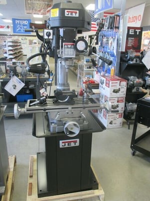 NEW Jet #JMD-15 Mill-Drill, R-8 spindle, step pulley head, single phase ...