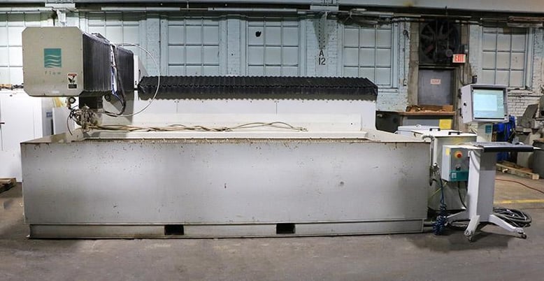 Flow #I-6012, integrated flying bridge type Hyperjet 100 CNC waterjet w ...