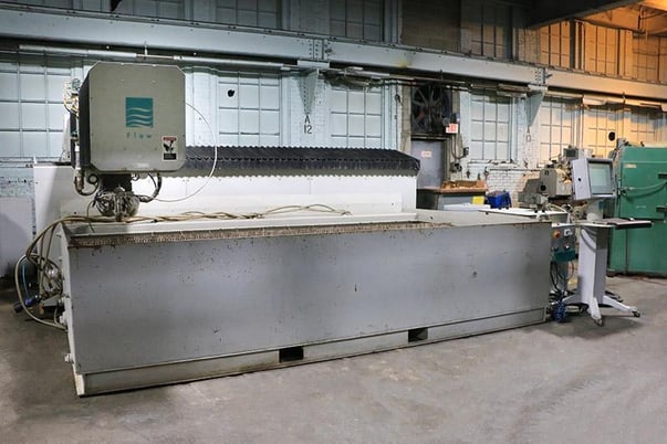Flow #I-6012, integrated flying bridge type Hyperjet 100 CNC waterjet w ...