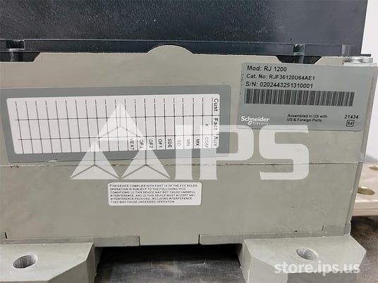 Square D Rjf Powerpact R-frame Mccb Micrologic 6.0p Lsig, 1200 Amps ...