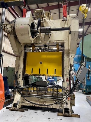 400 Ton, Bliss #SC2-400-84-48, straight side double crank press, 12 ...