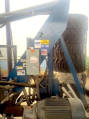 TSI #TC-125, Portable Hydraulic Tire Cutter, 30 HP, Trailer Mounted, 3 ...