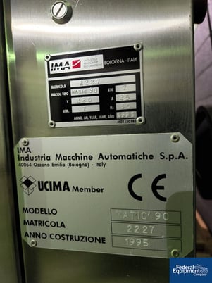 IMA #MATIC-90, Capsule Filler, with size 0, 1, 2 and 3 change parts ...